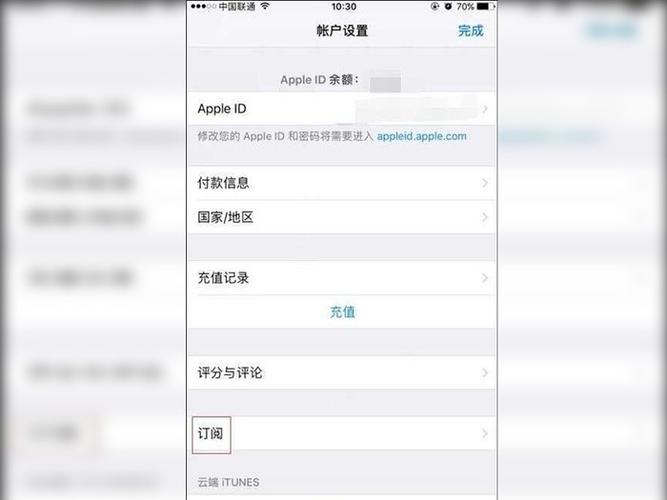 苹果手机订阅的项目在哪里取消图标