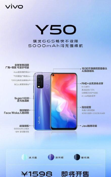 vivoy50参数详细参数图标