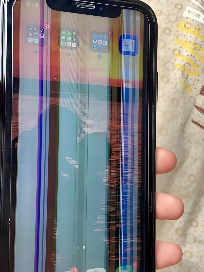 oppo手机屏幕横条纹截图
