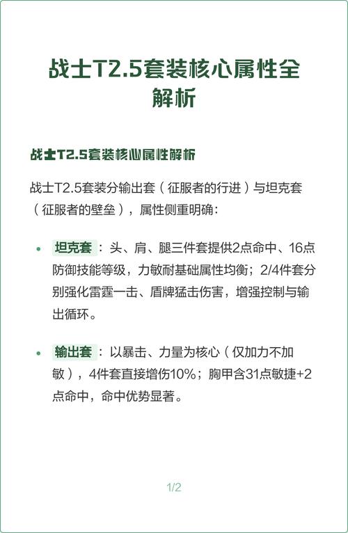 战士属性点加什么好截图