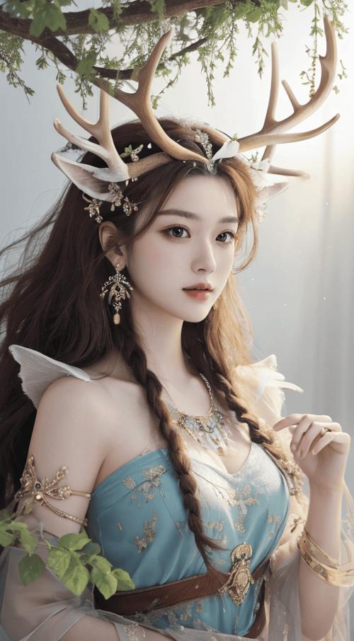 鹿少女是什么网红图标