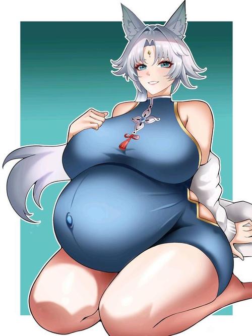 巨型大肚子二次元美女图标