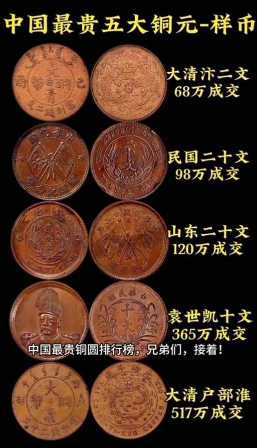 民国古币价格表及图片大全图标