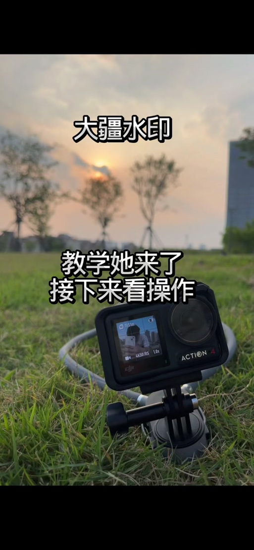 大疆action4水印怎么去除图标