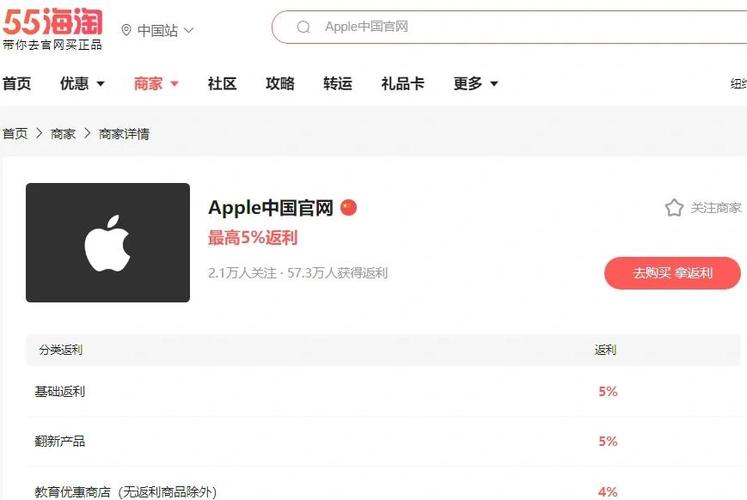 apple 返利截图