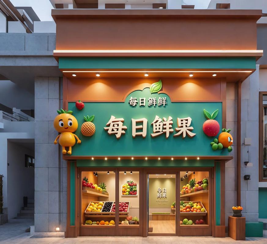 水果店门头设计效果图大全图标