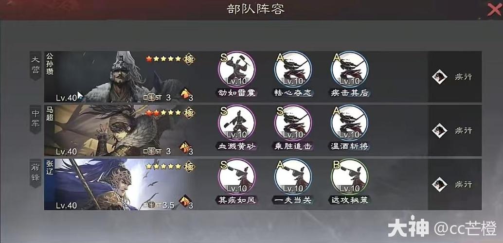 率土之滨大佬主城五队