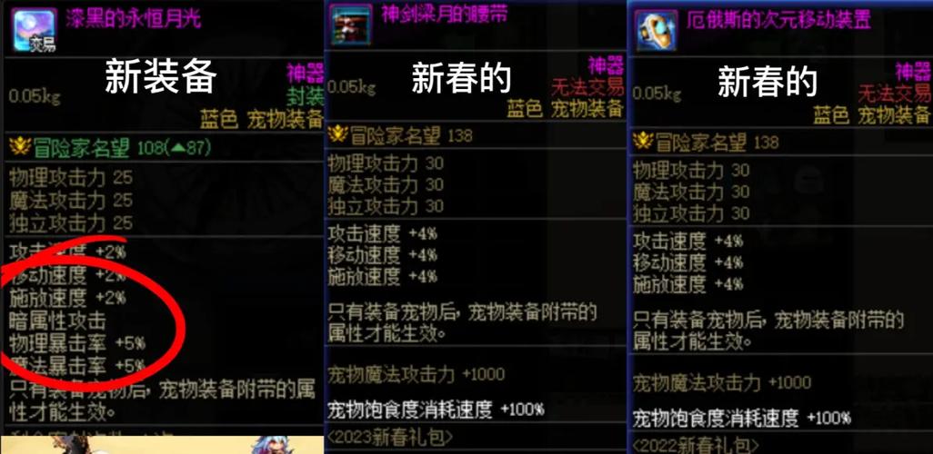 dnf加攻速的宠物装备图标