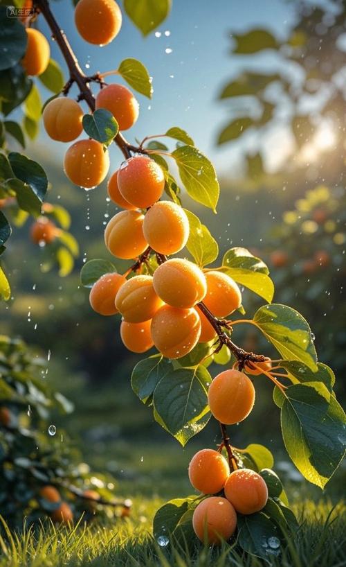 水果放在太阳下晒