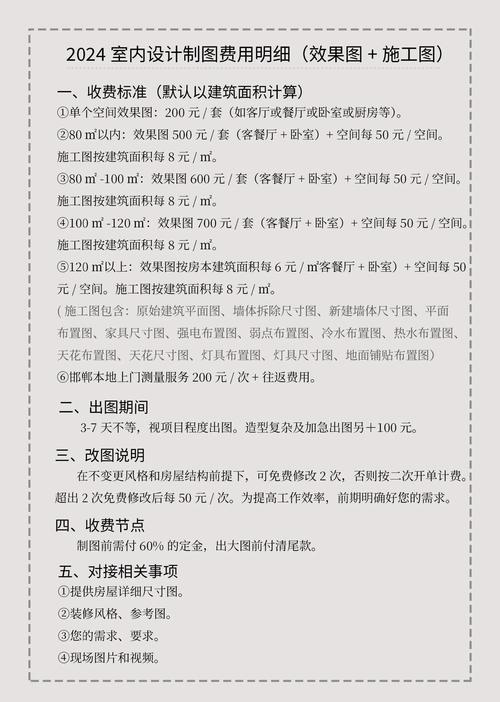 装修图纸设计费收费标准
