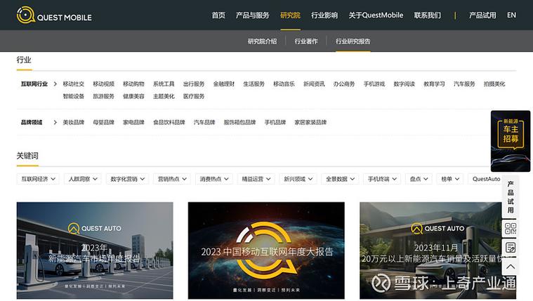 各大行业网站链接截图