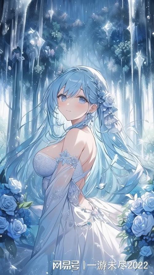 少女淡蓝色系背景图图标