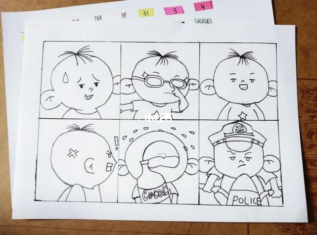 简单6格漫画图片图标
