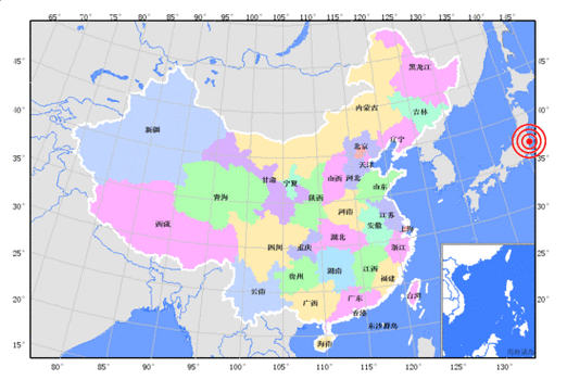 中国地图经纬度图截图
