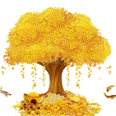 金色摇钱树图标
