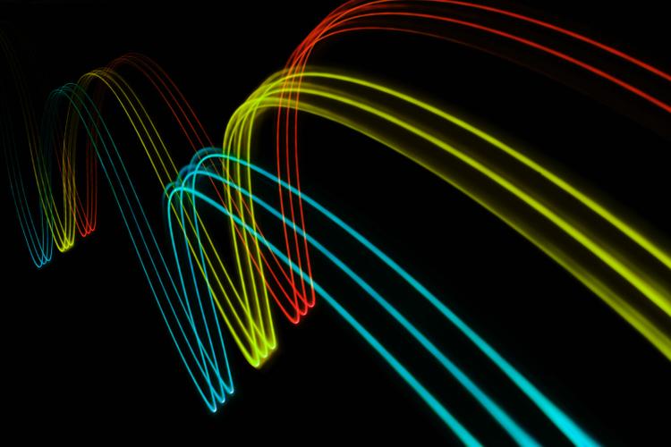 灯光拍出线条