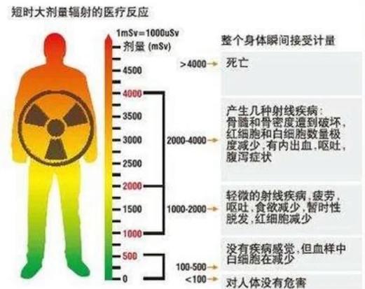 伽马辐射对人体的危害图标