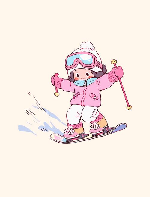 滑雪漫画图标