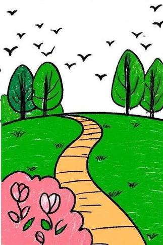 小学生作业弯弯的小路图标