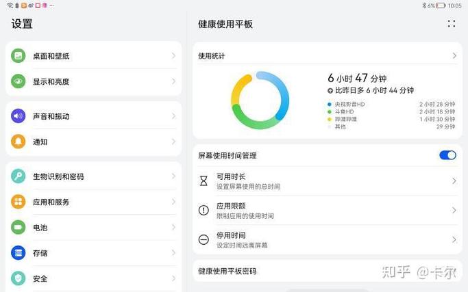 华为平板健康使用时间怎么解除图标
