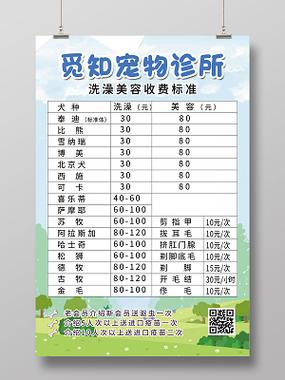 宠物店价目表图标