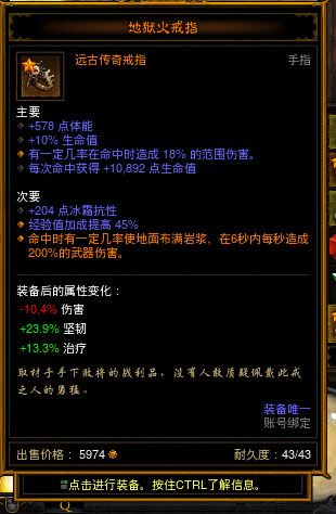 暗黑三力量之地狱火戒指图标