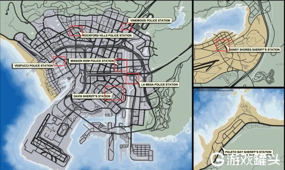 gta5线上警察局坐标图标