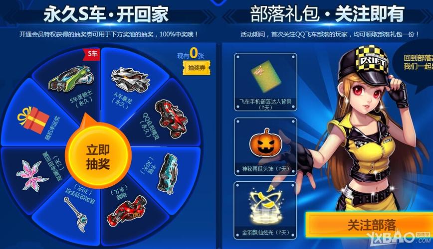 qq飞车网页抽奖活动截图