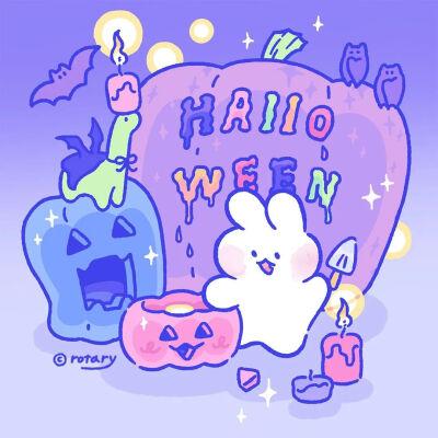 qq紫色兔子气泡图标