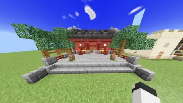 我的世界新年风格建筑截图