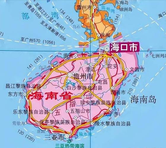 海南岛地图全景