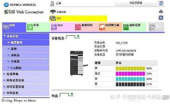 柯美版287使用方法图标
