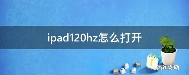 ipadpro怎么调120hz图标