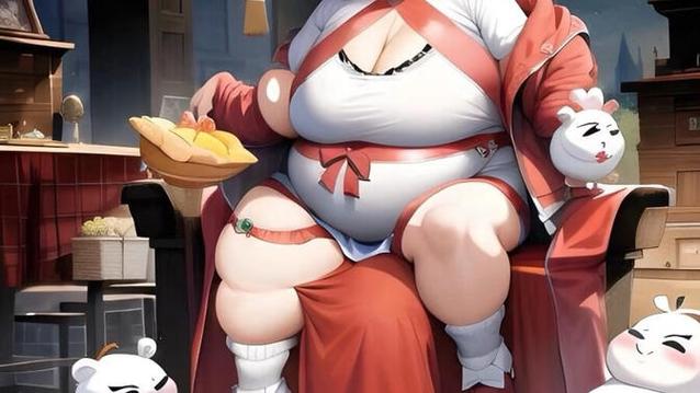 动漫女孩变成大胖子图标