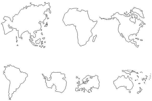 各国版图形状图标