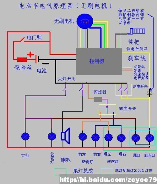 电动车电路原理图图标