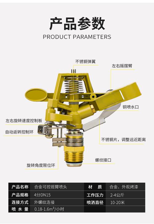 360度自动旋转喷头原理图标