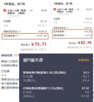饿了么平台扣点多少