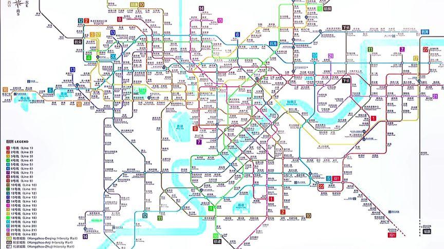 杭州地铁规划图2035图标