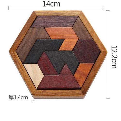 六角十一块拼图怎么拼图标