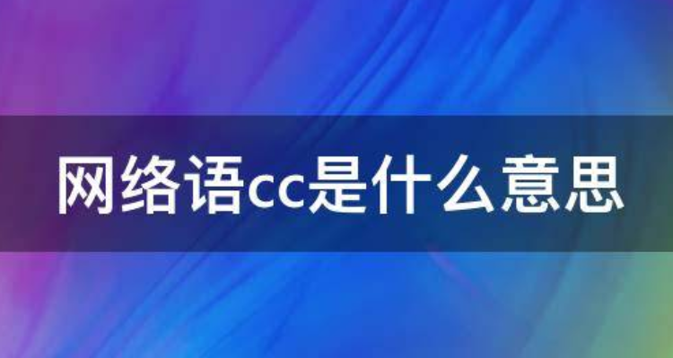 cc网络用语是什么意思图标
