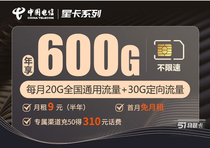 9元中国电信流量卡图标