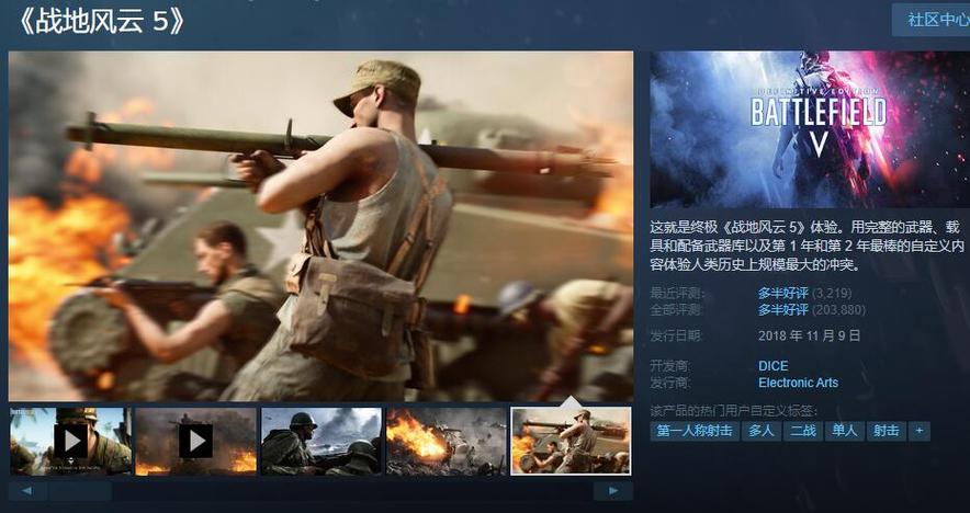 下了战地5但steam上没有