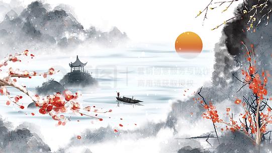 古风视频素材图标