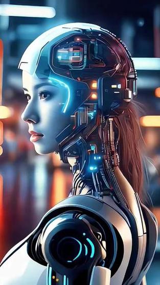 人工智能美女机器人图标