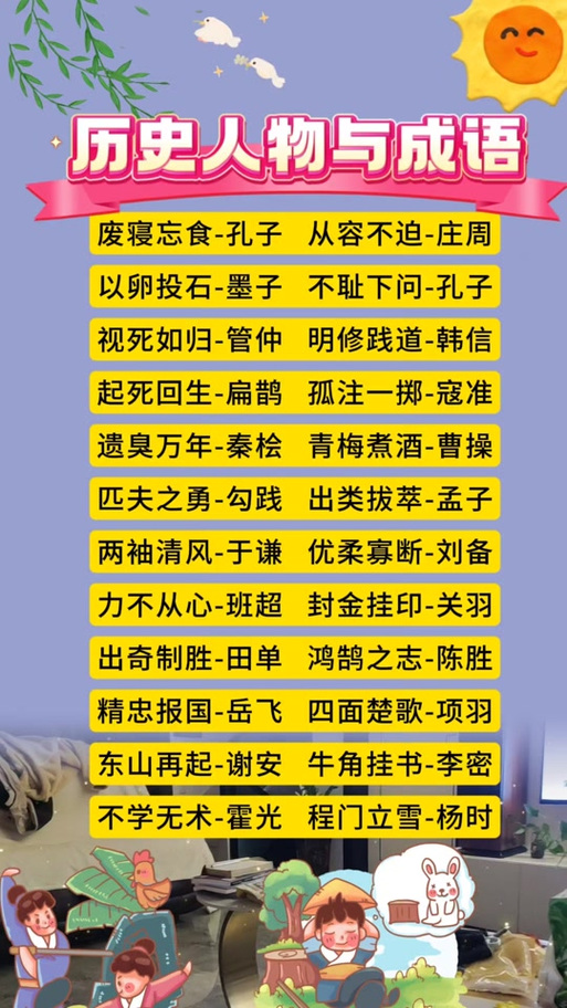 成语典故及对应人物截图