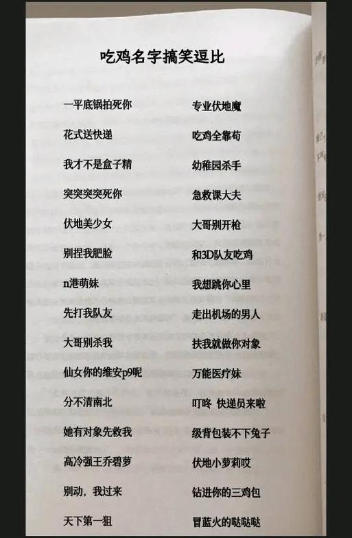吃鸡搞笑又欠揍的ID截图