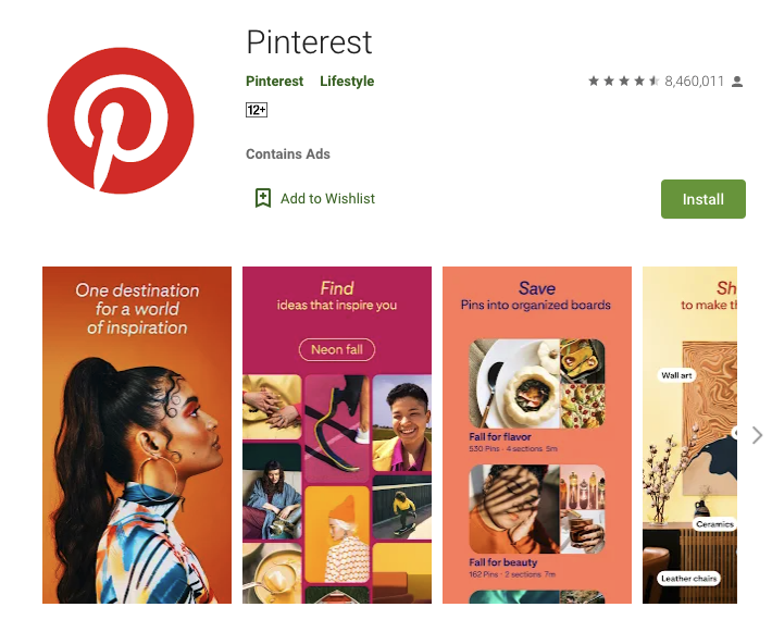 pinterest中文版截图