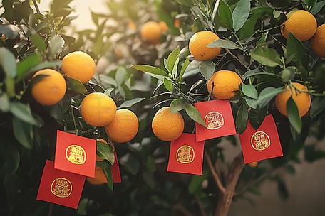 橘子挂红包图标