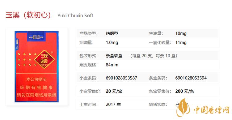 初心玉溪烟价格表和图片大全图标